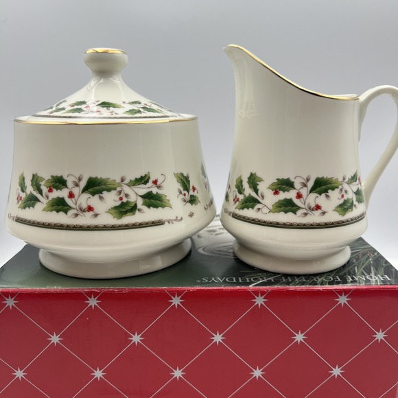 Holiday | Royal Limited Holly Holiday Sugar Bowl With Lid And Creamer ...